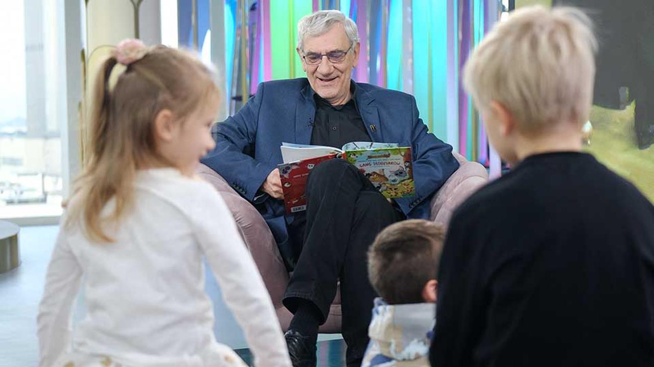 Wiktor Zborowski czyta bajki dzieciom w Dzień Dobry TVN